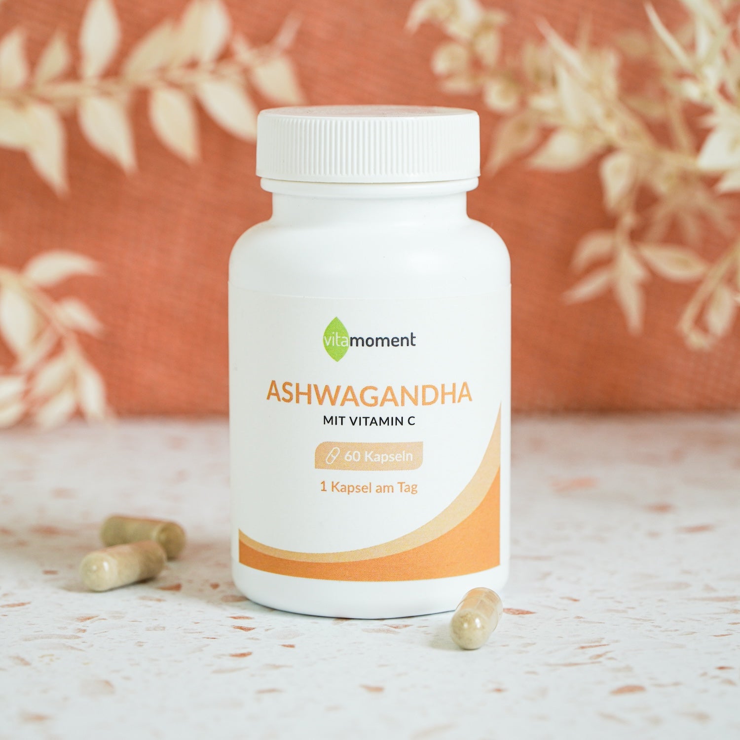 Ashwagandha-Kapseln Bio (60 Kapseln) | mit Vitamin C
